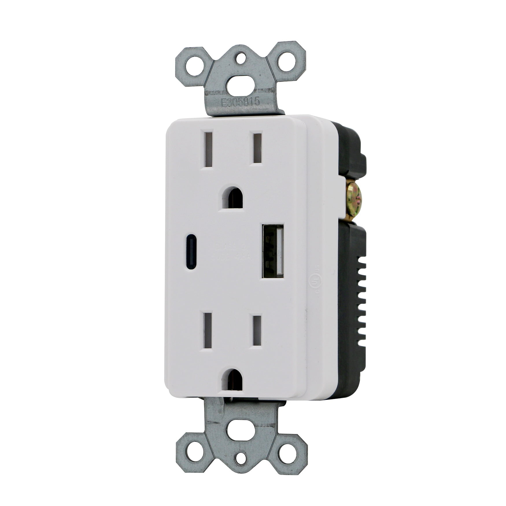 GPRU02AS482-TR Tamper-Resistant USB Wall Outlet With USB-A And USB-C ...